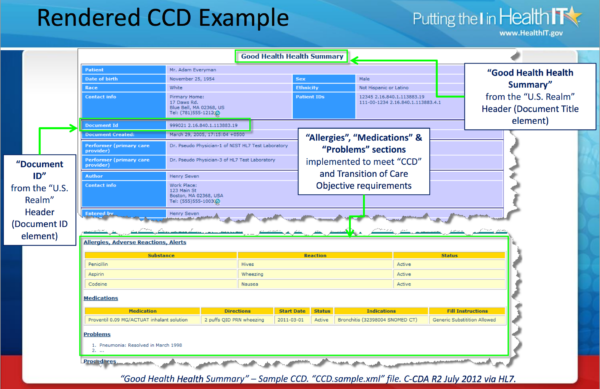 Rendered-CCD-Example-1 - Health IT Answers